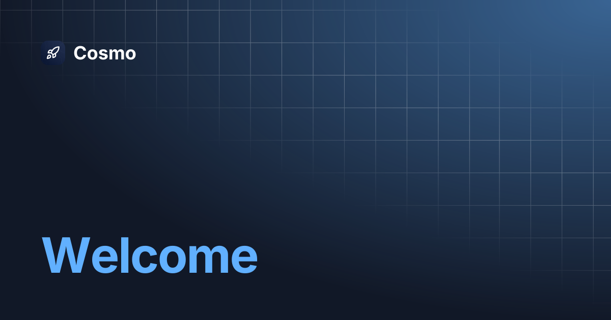 Welcome | Cosmo