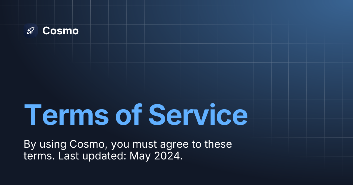 Terms of Service | Cosmo